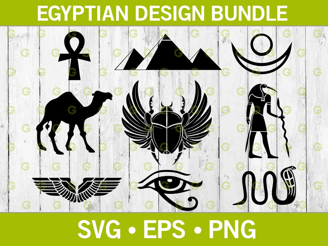 Egyptian SVG, SVG Bundle, Pyramid Svg, Scarab Svg, Pharaoh SVG, Camel ...