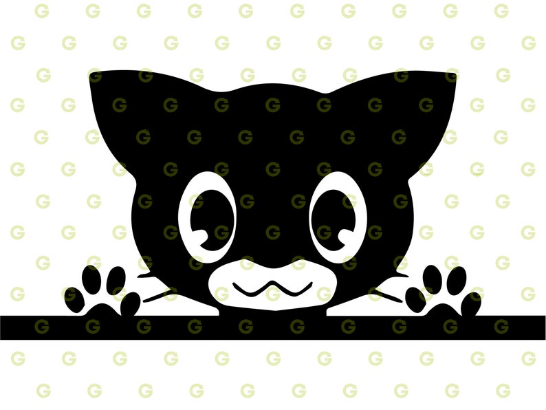 Peek A Boo Cat SVG, Cat SVG, Kitten SVG, Kitty Svg, Animal Svg, Pet Svg ...