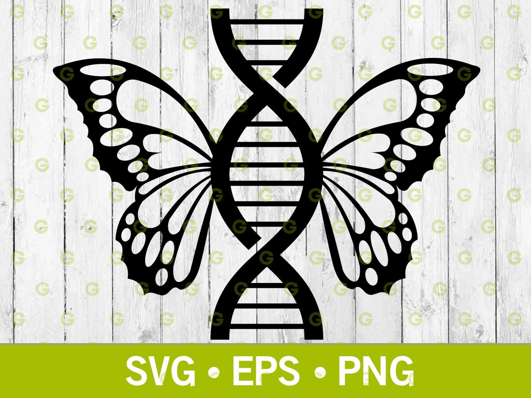 Monarch Butterfly Wings DNA Strand Svg, Butterfly Svg, Wings Svg, DNA ...