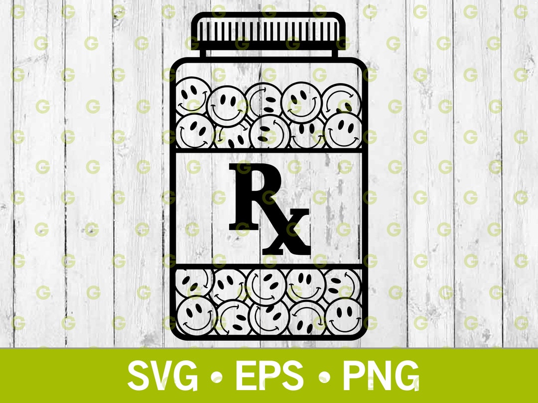 Happy Emoji Pills Bottle Svg, Anxiety Svg, Happy Drugs Svg, Funny Svg ...