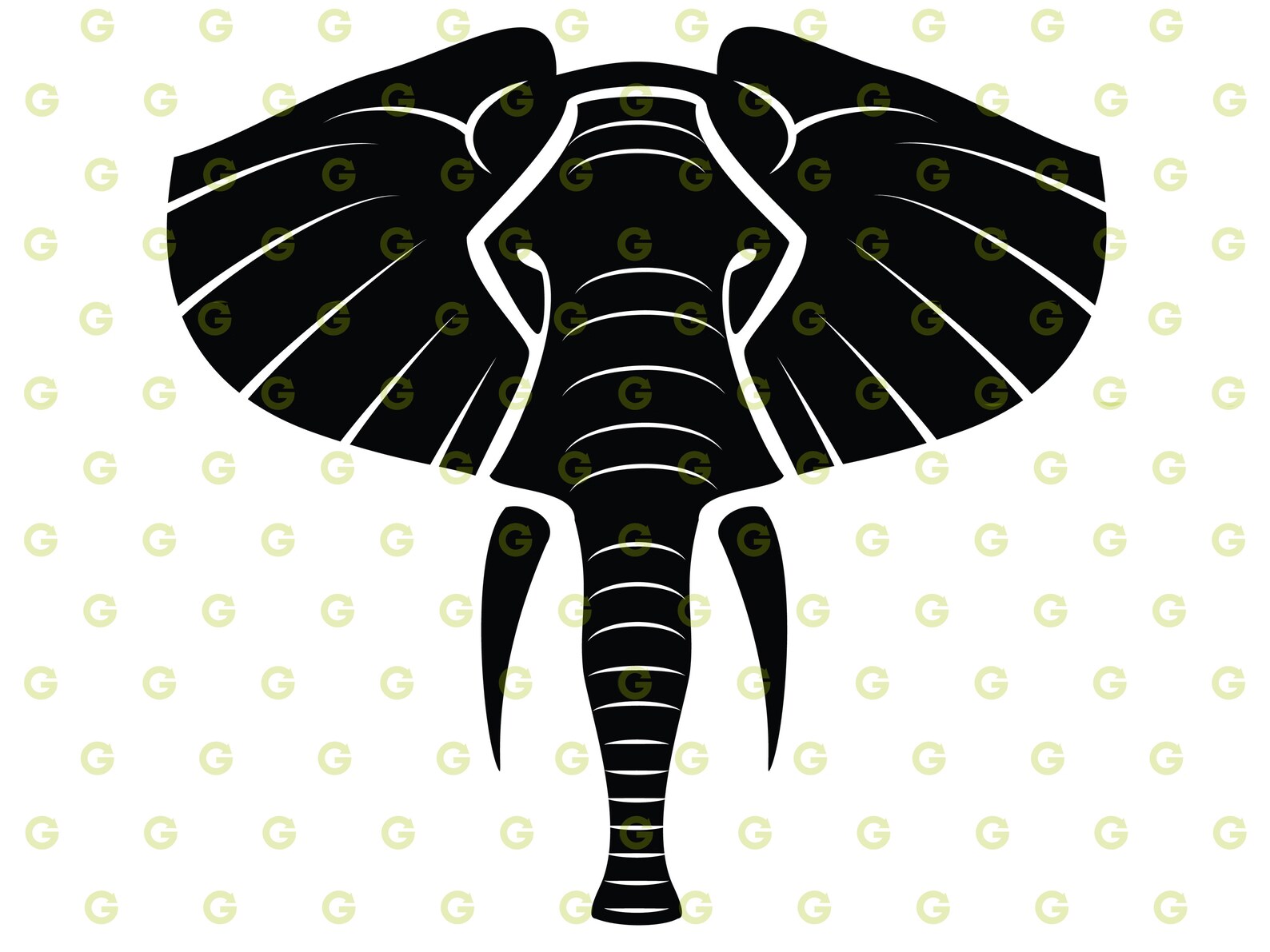 Elephant Head SVG Animal SVG Trunk Svg Tusks Svg Mammoth | Etsy