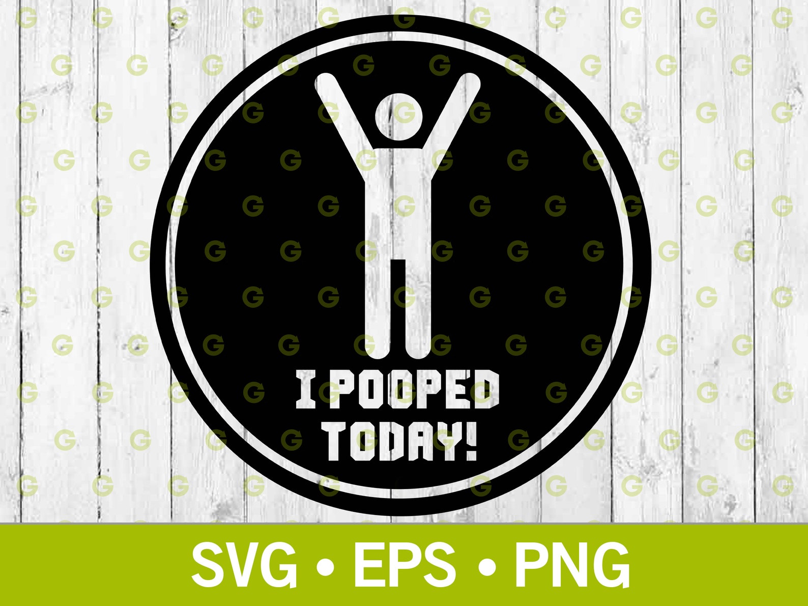 I Pooped Today Funny Stickman Decal SVG Pooping Svg Bathroom - Etsy