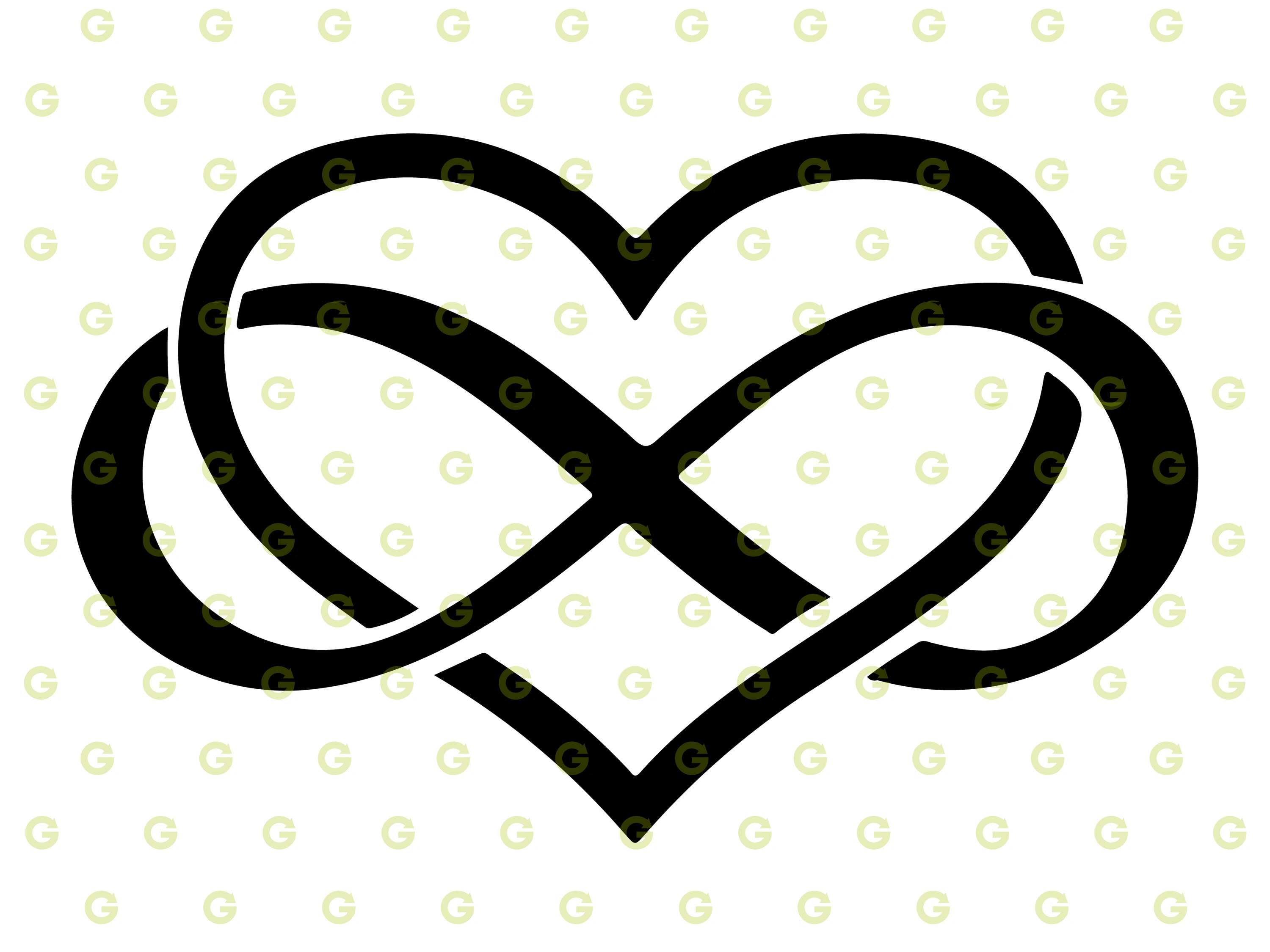 Infinity Heart Design SVG, Heart SVG, Monogram SVG, Love Svg, Spiritual ...