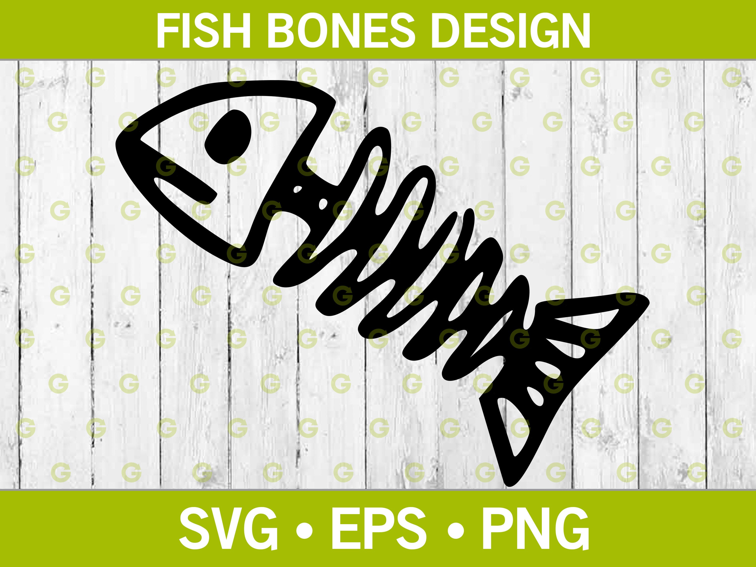 Fish Bones Design SVG Ocean Svg Animal Svg Sea Svg - Etsy
