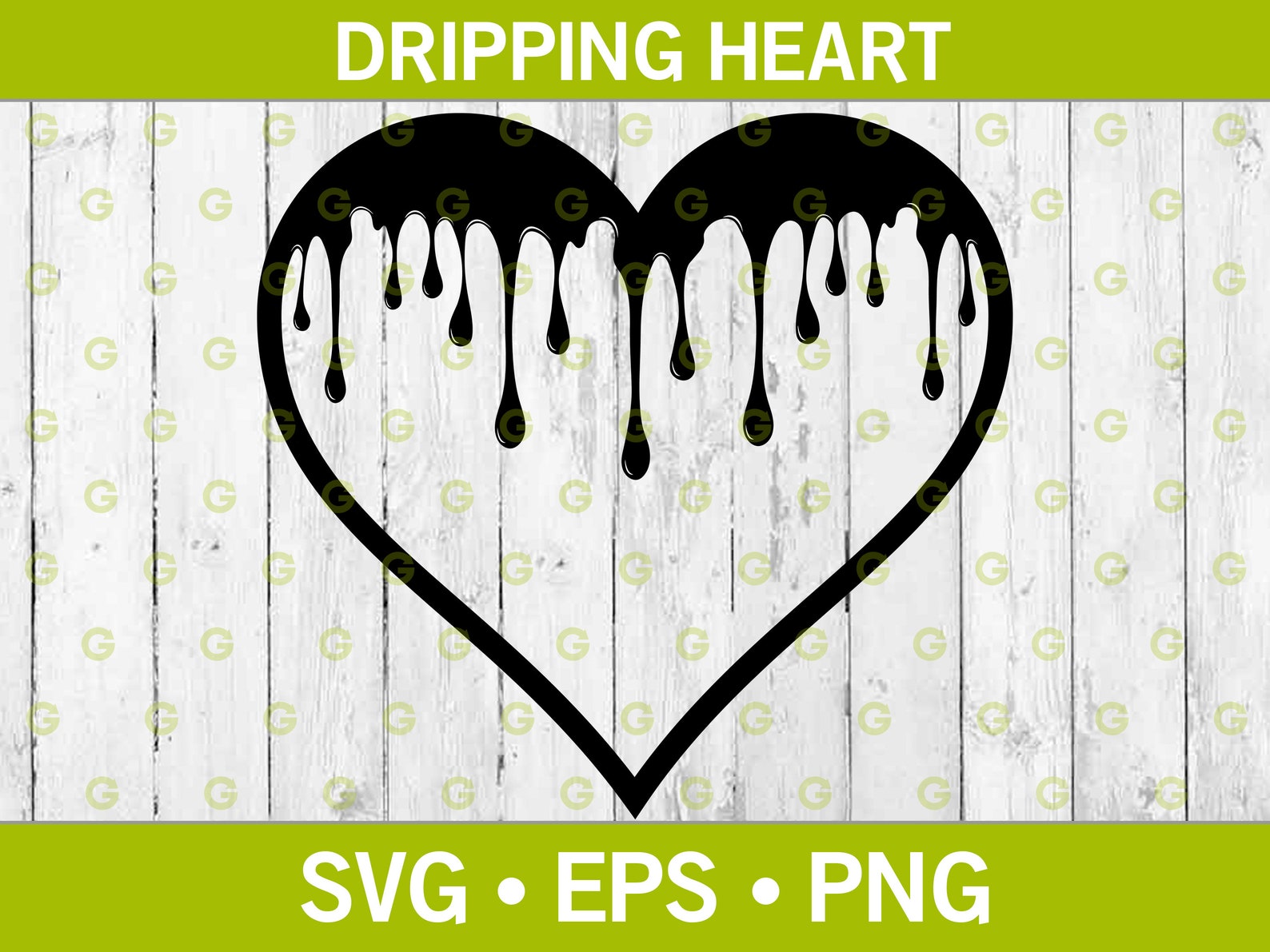 Dripping Heart SVG Cut File Drip Heart Svg Love Heart SVG - Etsy