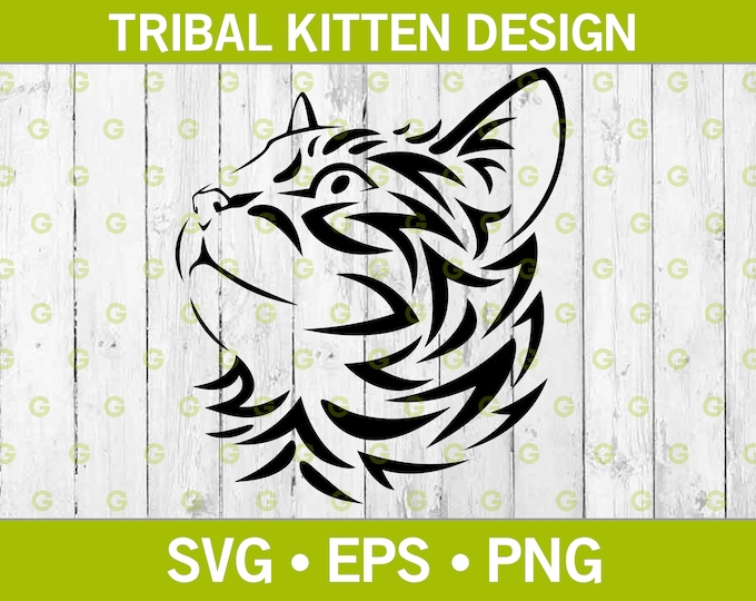 Tribal Kitten SVG Bundle, Tribal Svg, Animal Svg, Tribal Clip Art, Cats ...