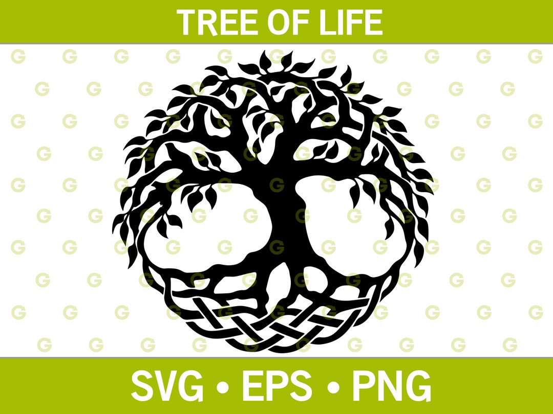 Round Tree of Life With Roots SVG, Nature Tree Roots, Earth's Tree ...