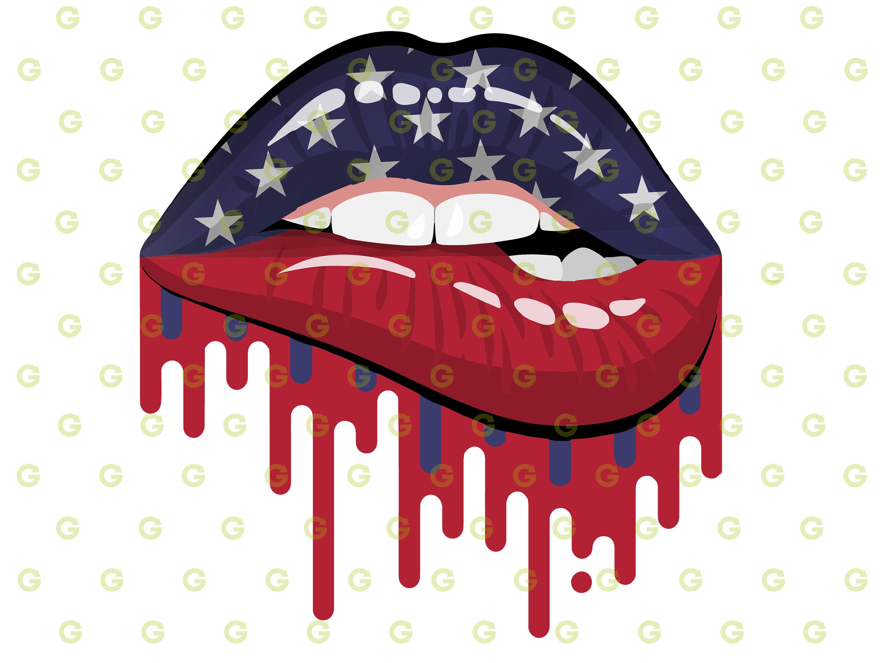 Fashion USA Dripping Lips Svg USA Flag Lips Svg Drip Lips - Etsy Finland