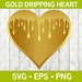 Solid Gold Dripping Heart SVG, Dripping Heart Svg, Drip Heart Svg ...