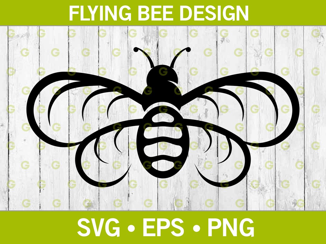 Flying Bee SVG, Insect SVG, Bug Svg, Animal Svg, Sting Svg, Flying ...