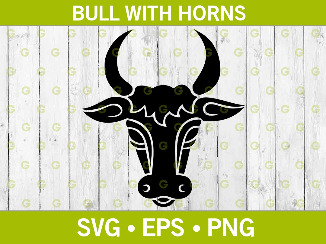 Bull With Horns SVG, Cow SVG, Farm Animal Svg, Cow Profile Svg, Outdoor ...