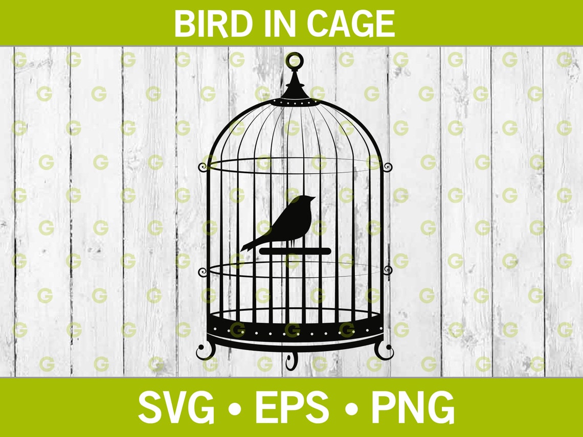 Bird Inside Cage SVG Bird SVG Metal Cage SVG Animal Svg | Etsy