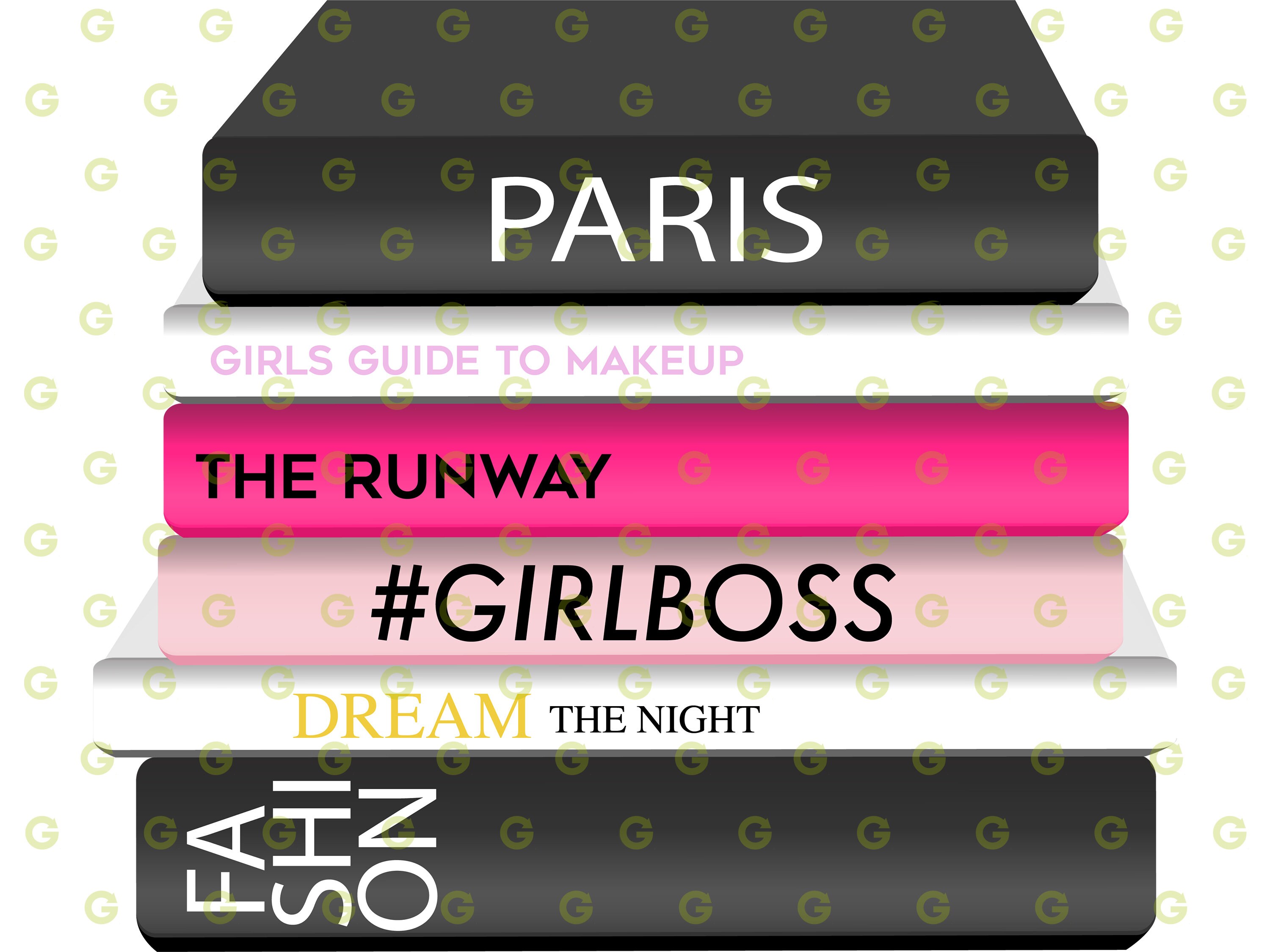 Fashion Books SVG Designer Books SVG Blank Books Svg Girl | Etsy