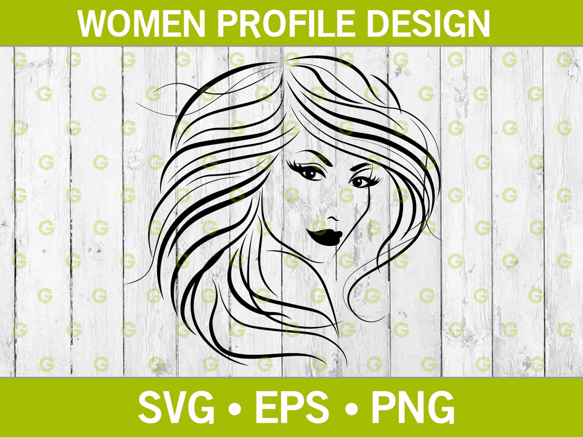 Woman Profile SVG Beauty SVG Fashion SVG Lady Svg Pretty - Etsy