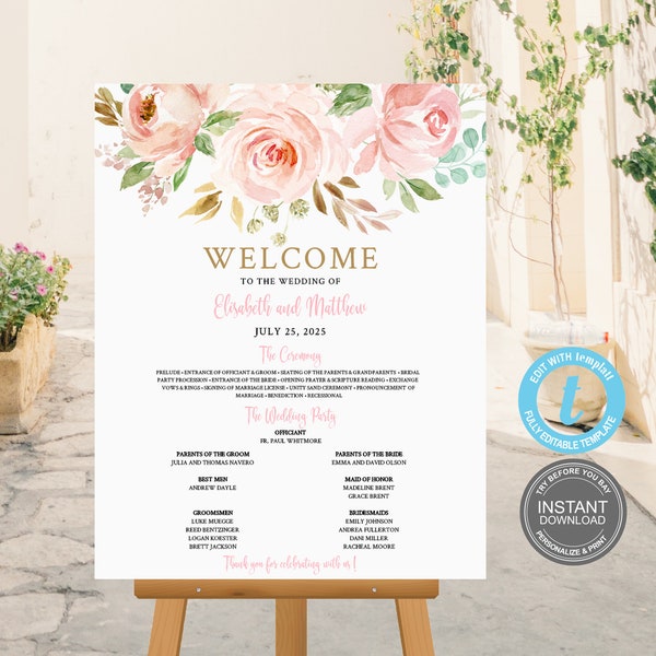 Wedding Program Board - Etsy