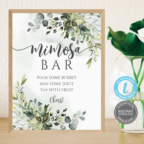 Mimosa Bar Menu - Etsy