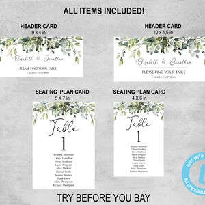 Seating Chart Cards, Seating Chart Wedding, Sizes 5x7", Seating Chart ...