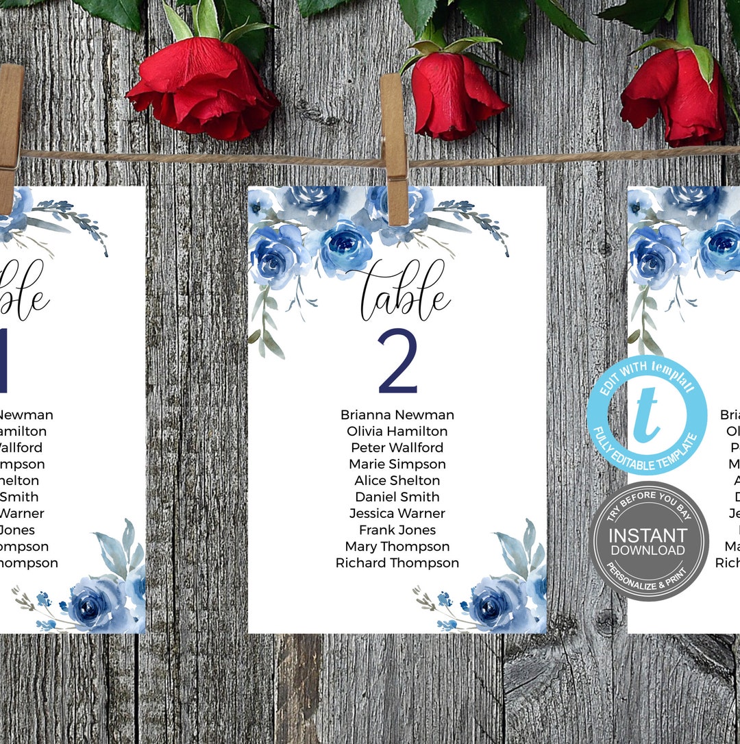 Seating Chart Cards, Seating Chart Wedding, Seating Chart Horizontal ...