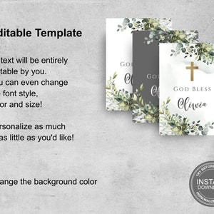 God Bless Sign Template, Welcome Sign Boy, Baptism Sign, First ...