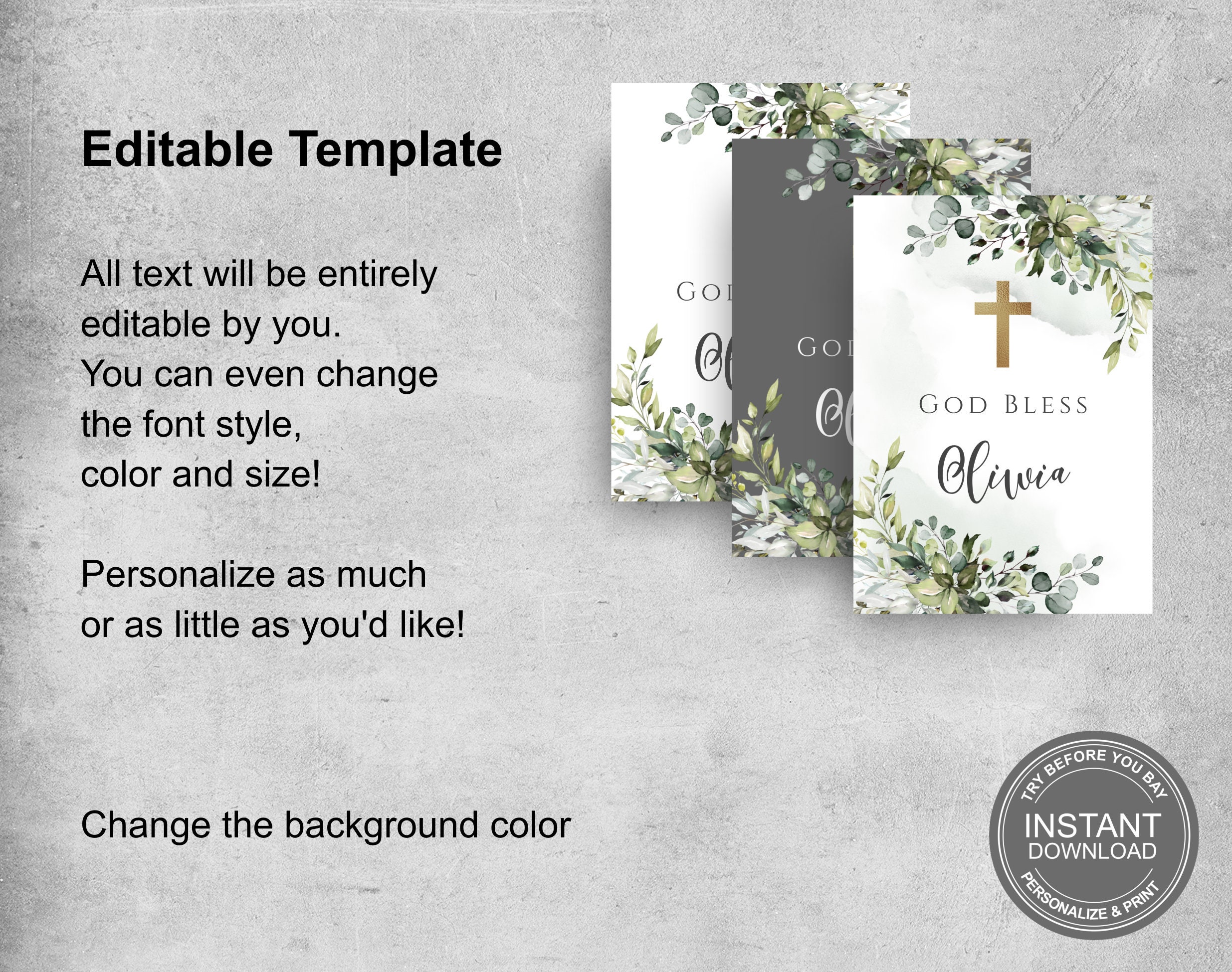 God Bless Sign Template Welcome Sign Boy Baptism Sign First - Etsy