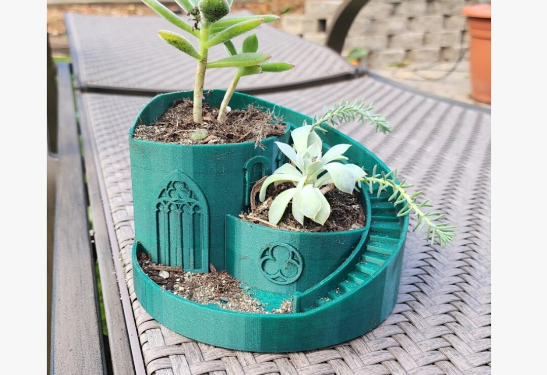 Fantasy Plant Pot, Plant Planter, Desk Planter, Elven Pot, 3D Printing ...