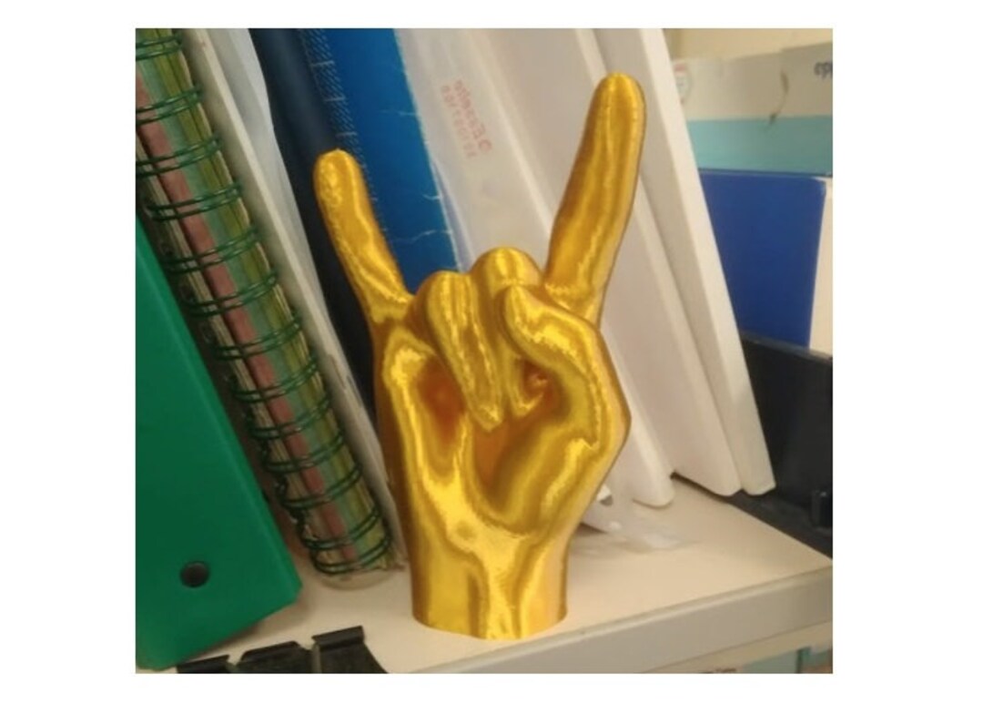 Sign of the Horns, Rock Sign Statue, Metal Rock Sign, 3D Print - Etsy
