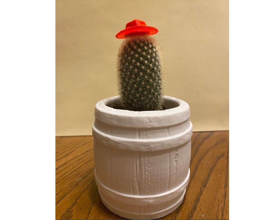 Brewer's Keg Pot, 3D Printed Succulent Planter, Barrel Pen Holder ...