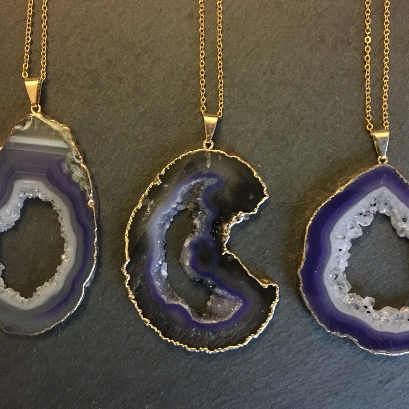 Geode Necklace - Etsy