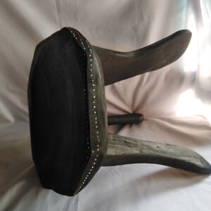 Kenyan Beaded 8 Sided Senufo Stool. Akamba Tribe 3 Legged Senufo Stool ...