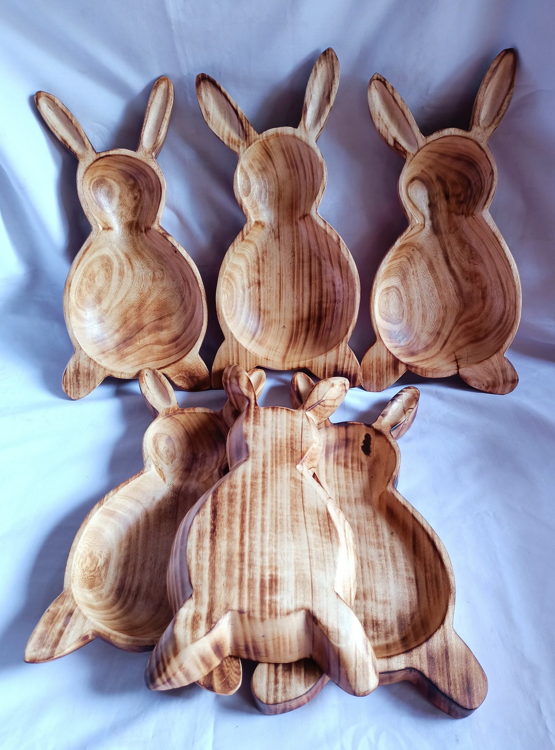 Wholesale Supply! Unique Wooden Easter Bunnies Set of 5 Bowls.candle ...