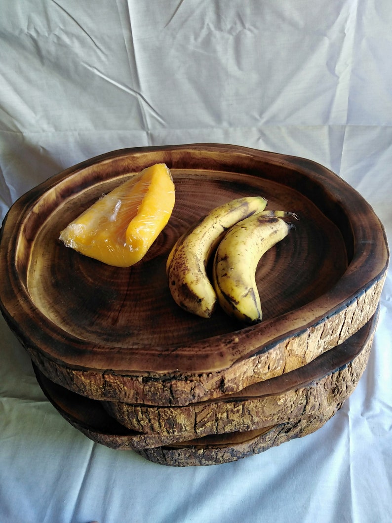 Handmade Antique Tree Trunk Platter.wood Turned Platter. Tree - Etsy