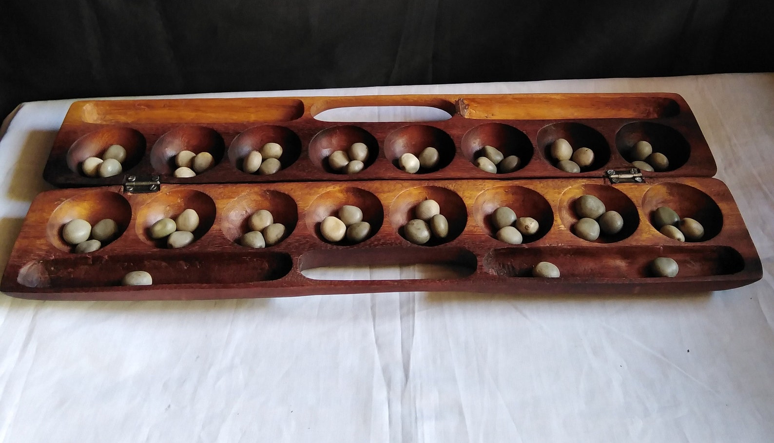 Handmade mancala board - lopezxchange