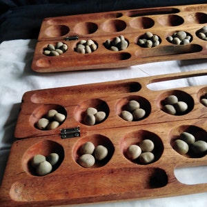 Laser Engraved Mancala Board Game-personalized.inscribed Hardwood Bao ...