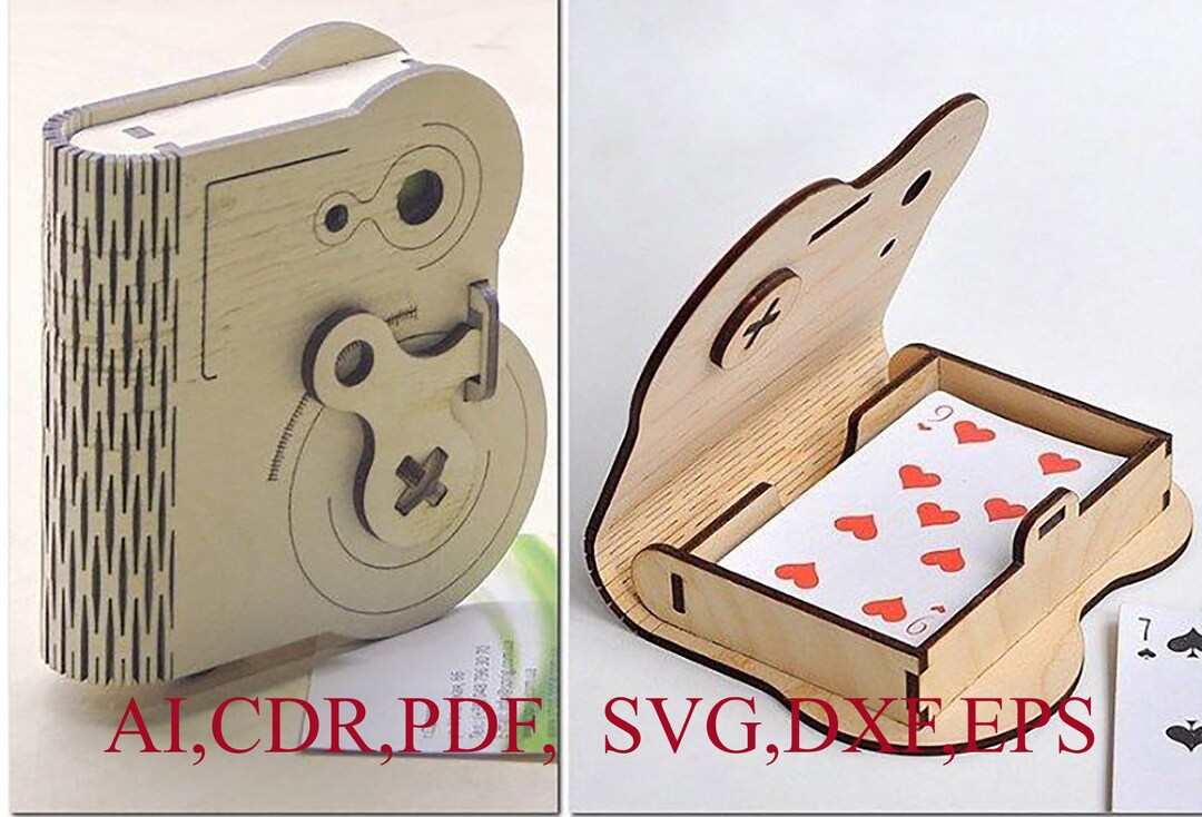 Playing Card Box Cnc File, 544 - Etsy