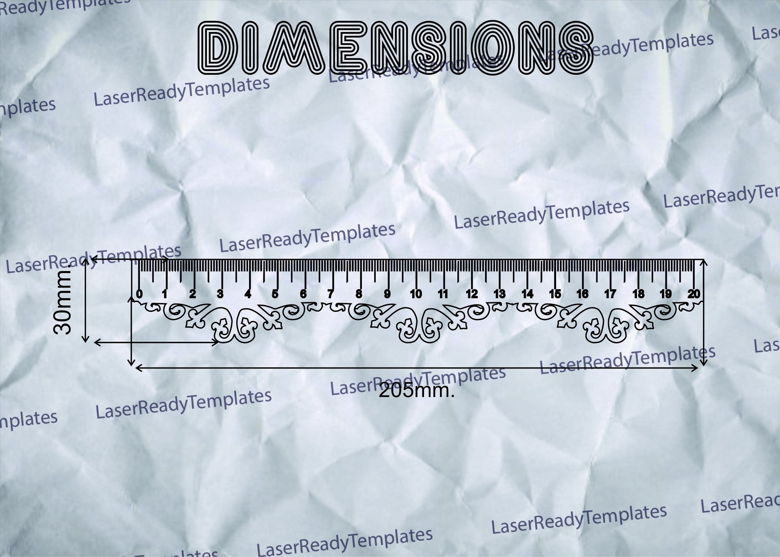 Ruler Vector Laser Cut File Ai/dxf/cdr - Etsy