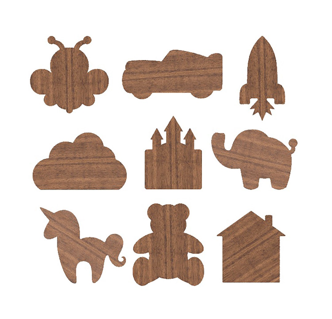 Laser Cut Wooden Magnets for Kids 498 - Etsy