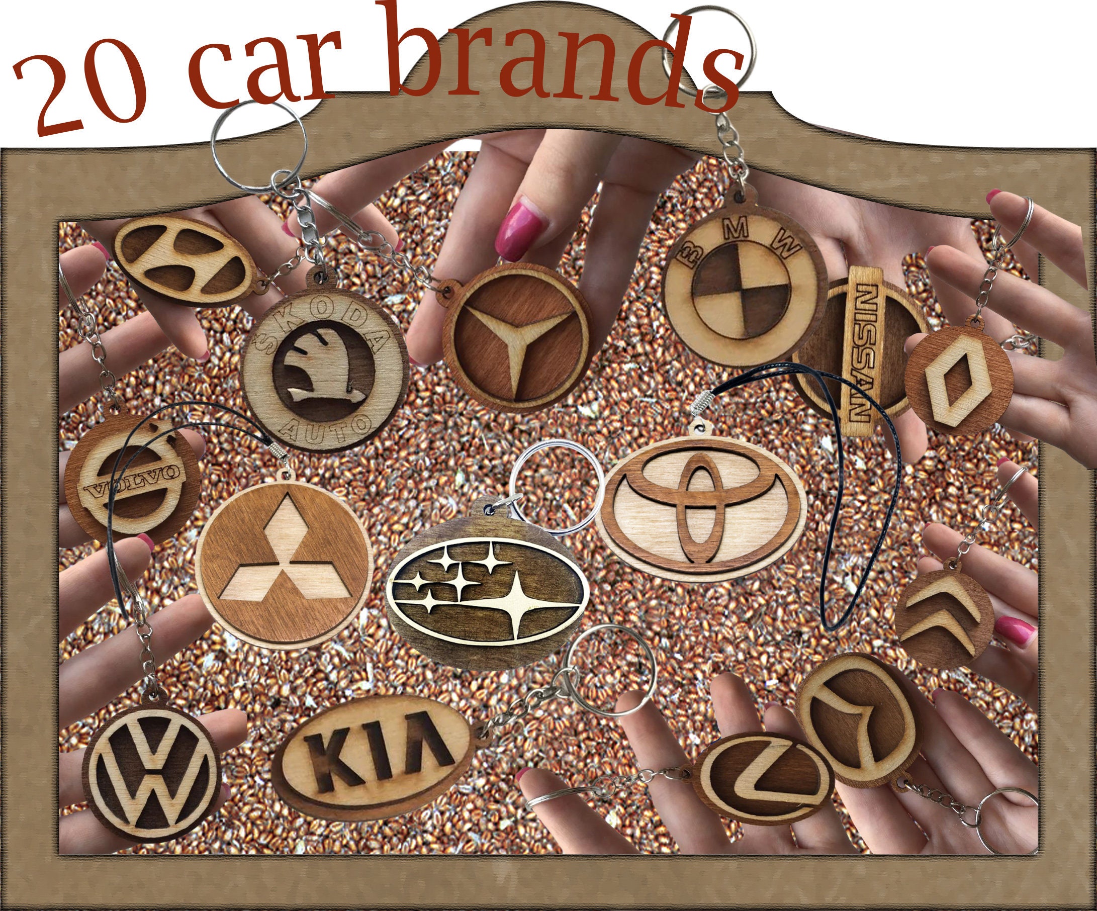 Auto Keychains Laser Cut. Laser Cut Files SVG DXF CDR Vector - Etsy