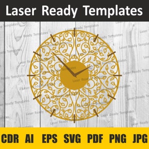 Reloj Vector Laser Cut File Ai /DXF/CDR - Etsy México