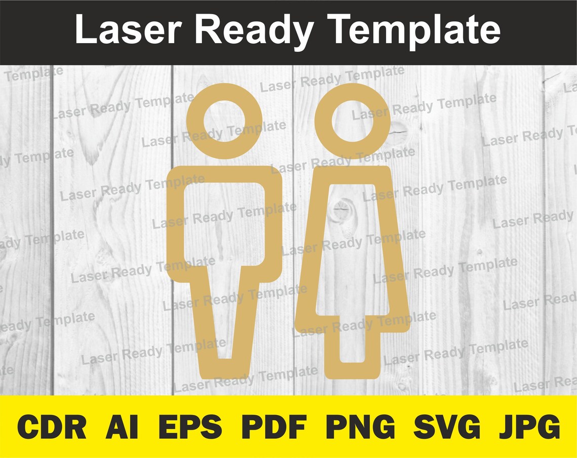 Restroom Sign SVG Restroom Sign Cnc/ Toilet Cnc/ Bathroom - Etsy