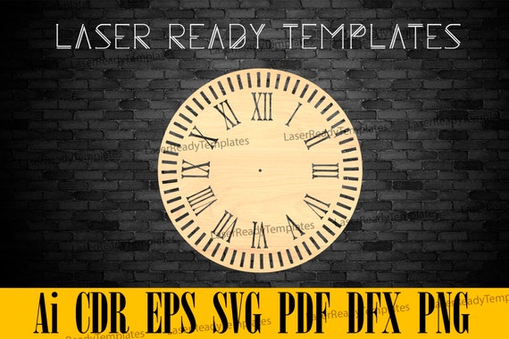 Reloj Vector Laser Cut File Ai /DXF/CDR - Etsy España