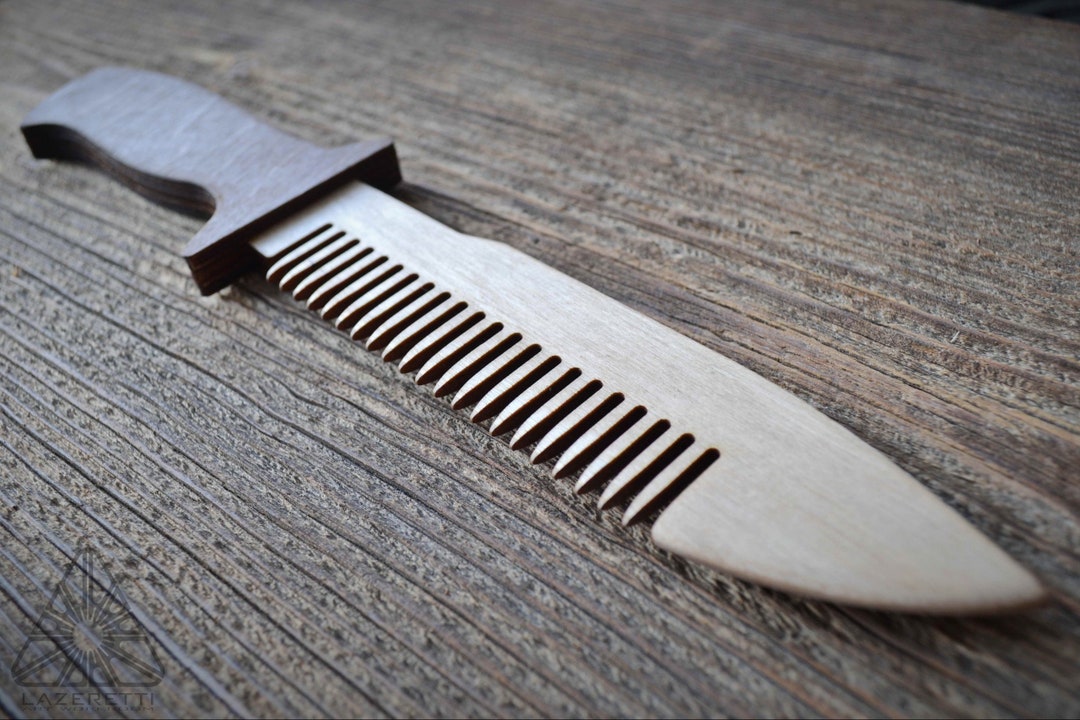Laser Cut Wooden Knife Comb. Laser Cut Files SVG DXF CDR Vector Plans ...