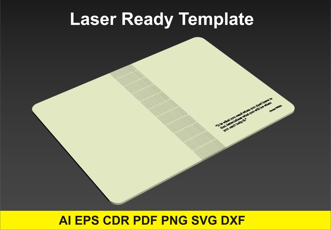 Book Cover. Laser Cut Files SVG DXF Dxf Files for Laser Dxf - Etsy ...