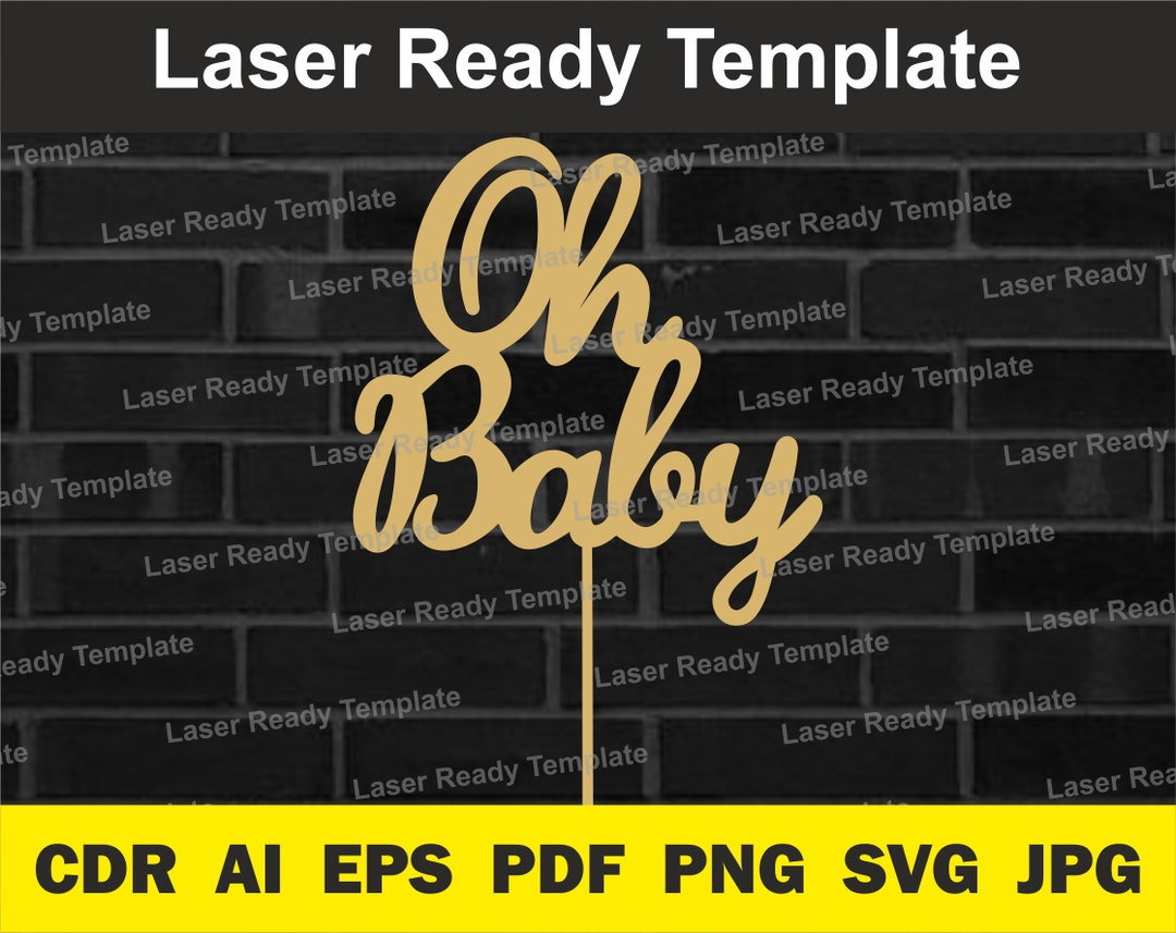 Oh Baby Topper Svg File - Etsy