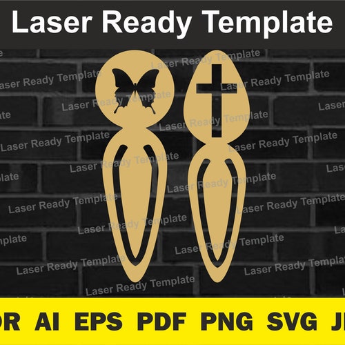 Bookmark Template Svg Dxf Bookmarks Feathers Laser Cut Files - Etsy