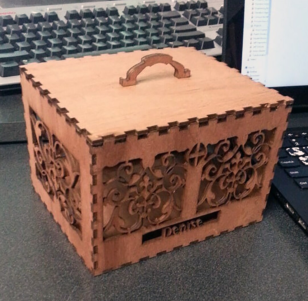 Laser Cut Decorative Wooden Box Template 440 - Etsy