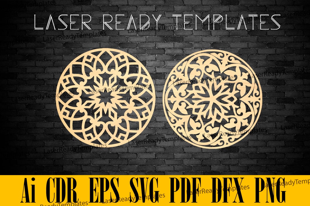 Coasters Vector Laser Cut File Ai/dxf/cdr - Etsy