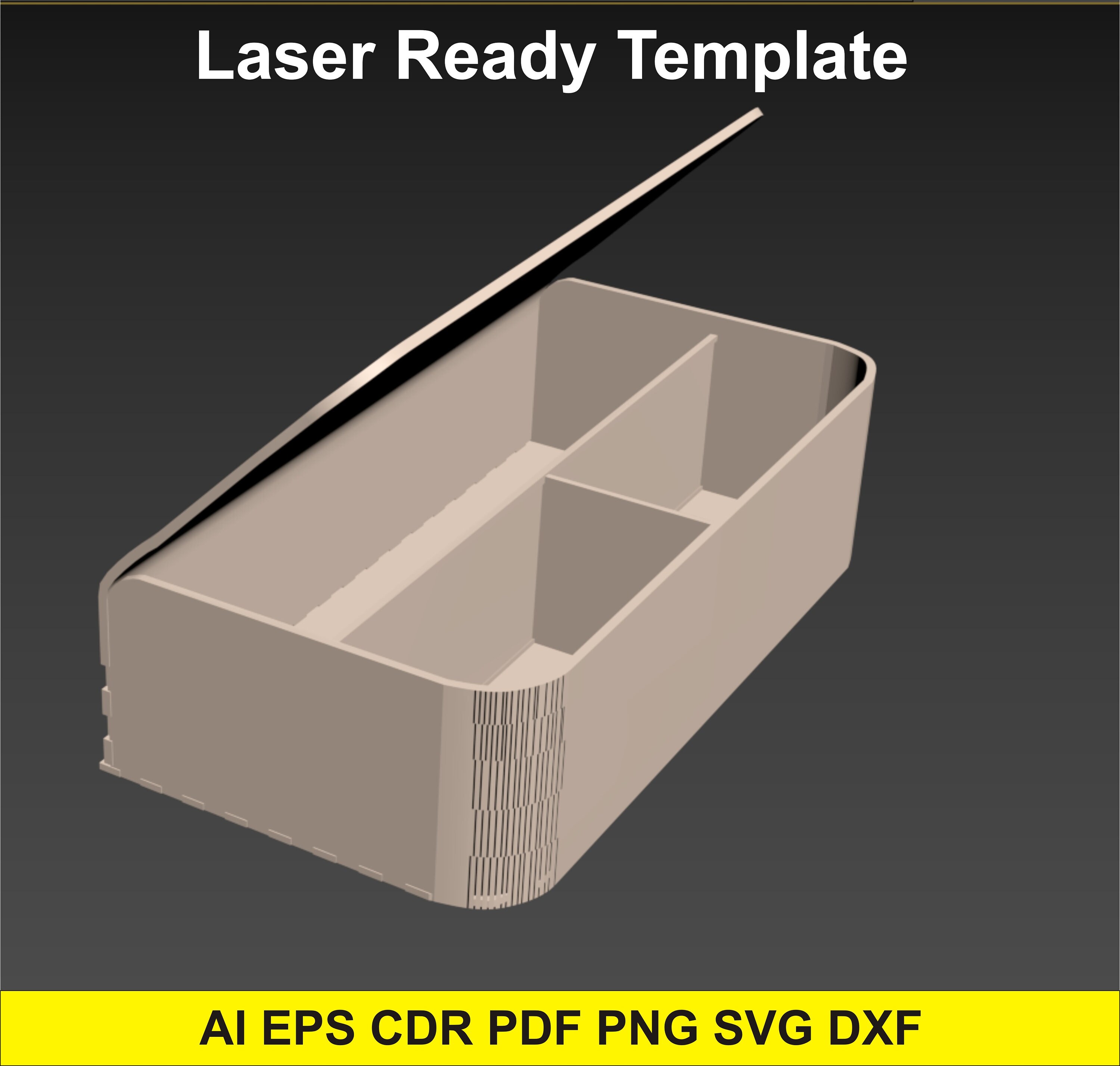 Cnc plans box template laser cut box cnc wood box template dxf | Etsy