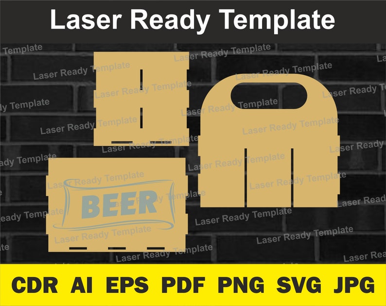 Beer holder box Laser cut vector Instant download Laser Cut | Etsy