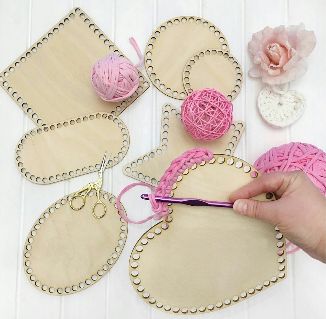 Wood Base Basket Bottoms Set.laser Cut Template. A Set of Bottoms for ...