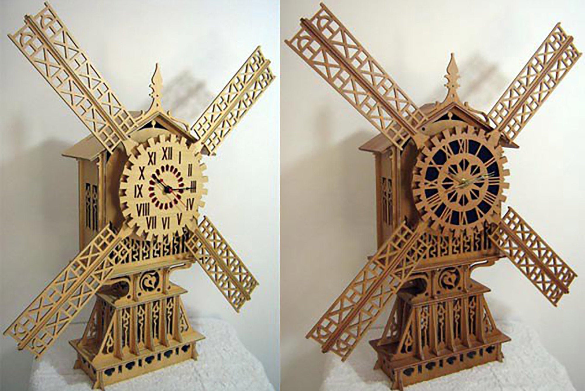 Mill Clock.vector Laser Cut File CDR, SVG,PDF Cnc Files, Lasercut,cdr ...